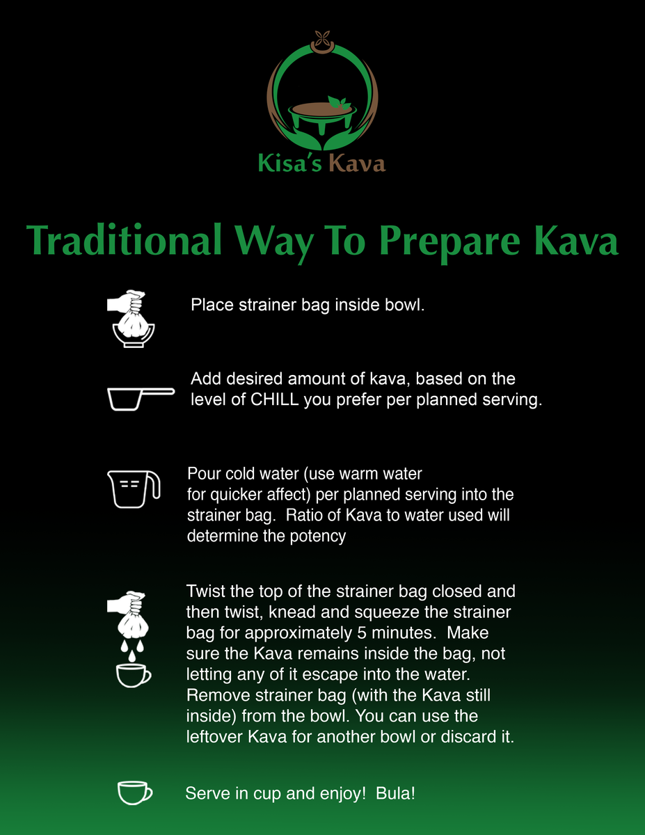 Kisa's Kava - Premium Grade Traditional Kava Strainer Bag